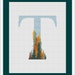 Letter Cross Stitch Pattern Modern Monogram Cross Stitch - Etsy
