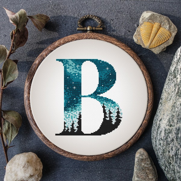 Letter B Embroidery - Etsy