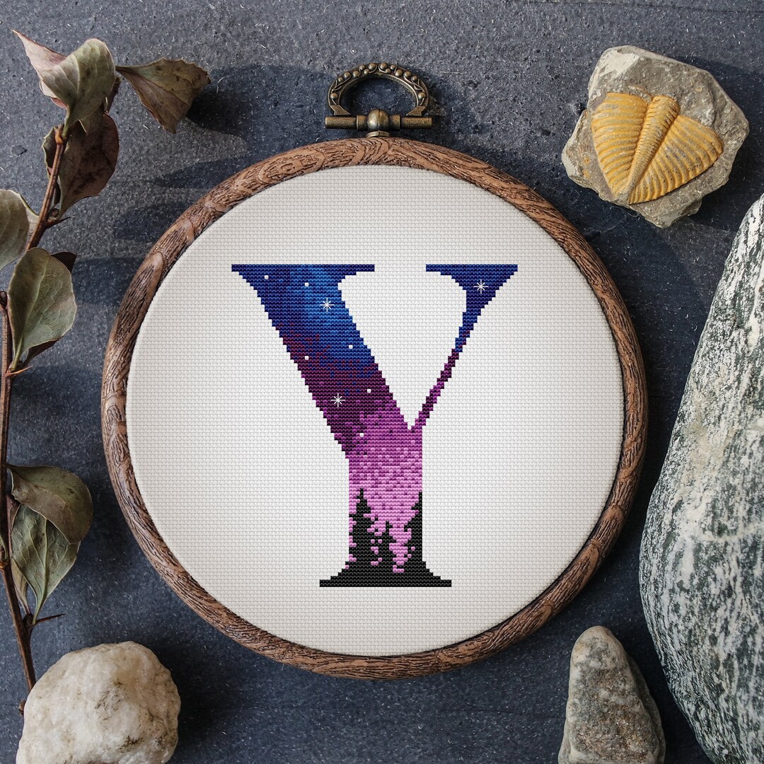 Letter Cross Stitch Pattern Customized Name Initials Embroidery Pattern ...