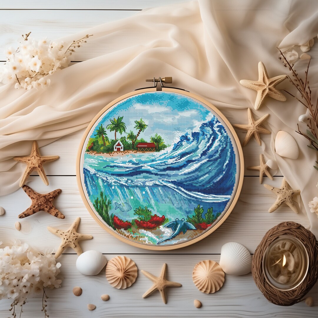 Under the Sea Cross Stitch Pattern for Advanced Stitcher, Seascape ...