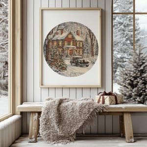 Winter Cross Stitch Pattern, Retro Cross Stitch Designs, Cozy Winter ...