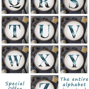 Modern Monogram M Cross Stitch Pattern Family Name Initial Embroidery ...