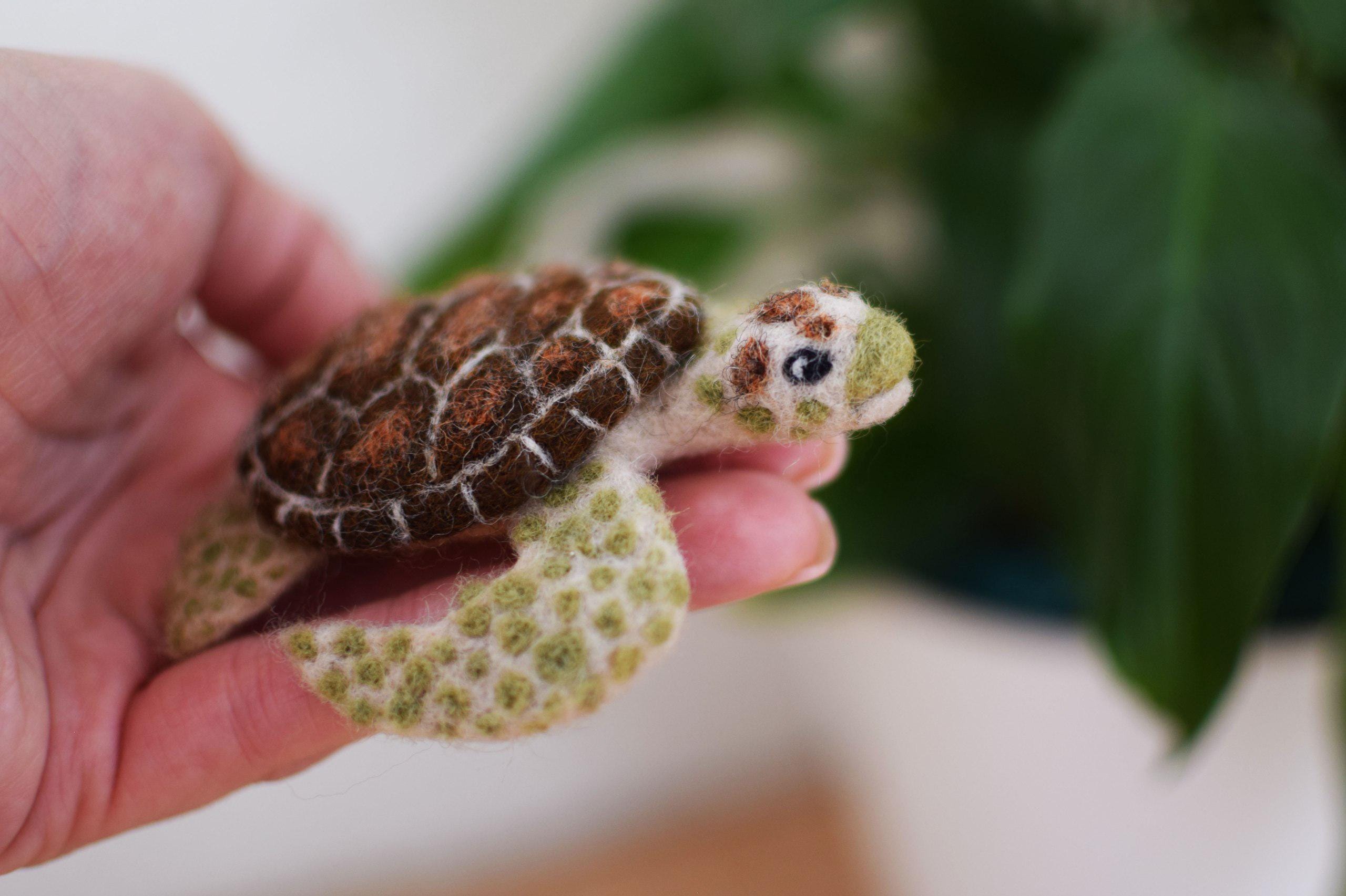 Felted Turtle Brooch Pattern Felt Tutorial Wool Needlefelting Video ...