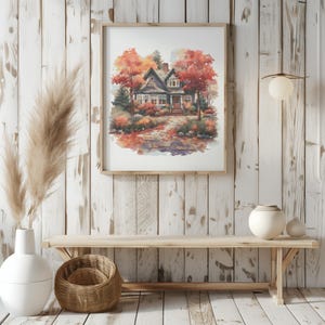 Cross Stitch Pattern With Country Cottage Fall Rustic Landscape Cross ...