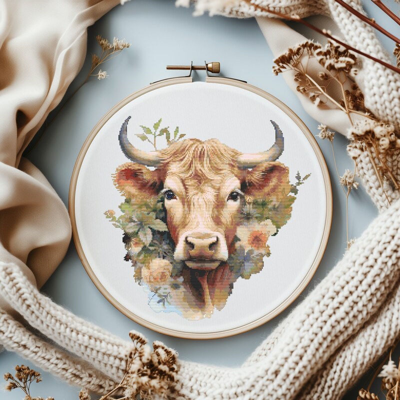 Cow Cross Stitch - Etsy