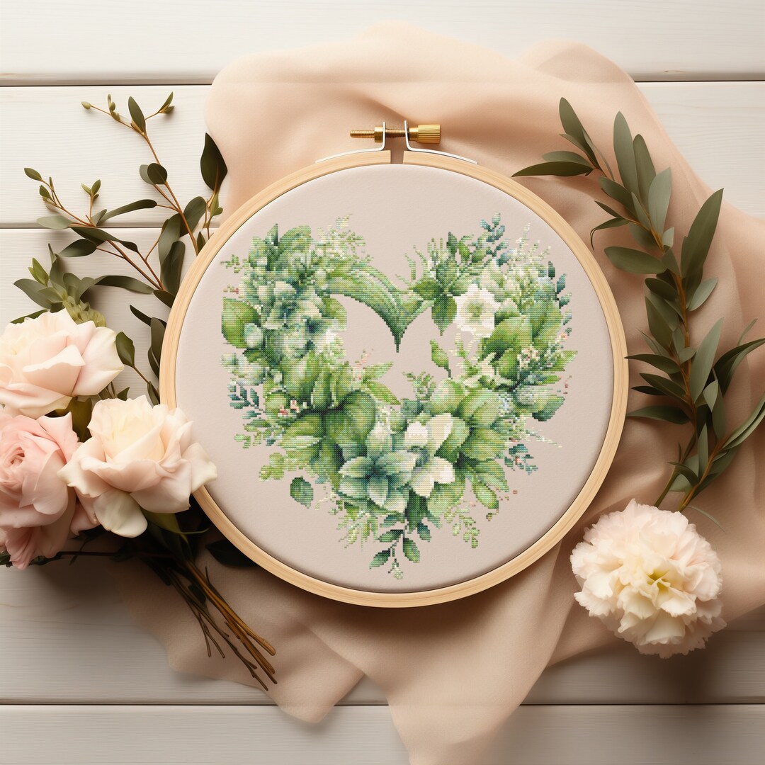Valentine Cross Stitch Pattern, Valentine's Day Embroidery Pattern ...