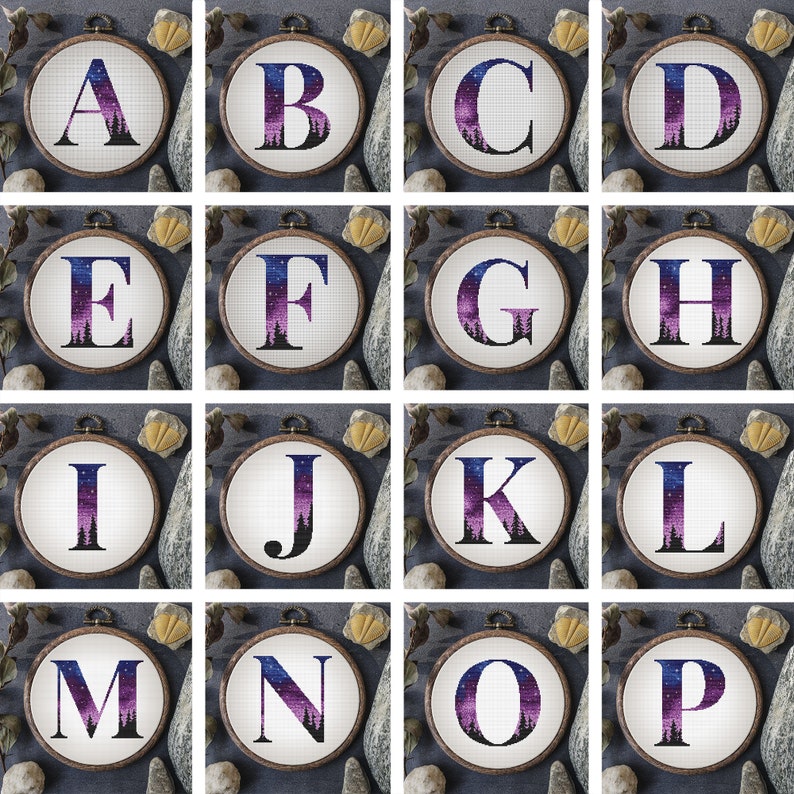 Custom Name Cross Stitch Pattern, Letter Cross Stitch Chart, Counted ...