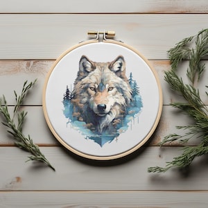 Wolf Cross Stitch - Etsy