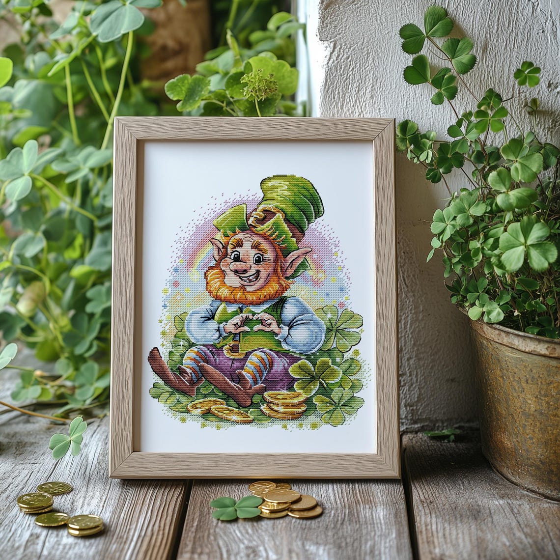 Cross Stitch Pattern With Leprechaun Saint Patrick's Day Cross Stitch ...