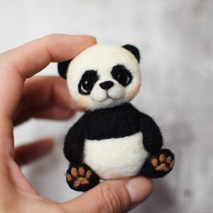 Felted Panda Toy Pattern Felting Tutorial Wool Needlefelting Video ...