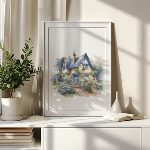 Cross Stitch Pattern With Country Cottage, Rustic Landscape Cross ...