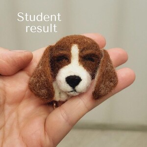 Felted Puppy Brooch Pattern Felt Beagle Tutorial Wool Needlefelting ...