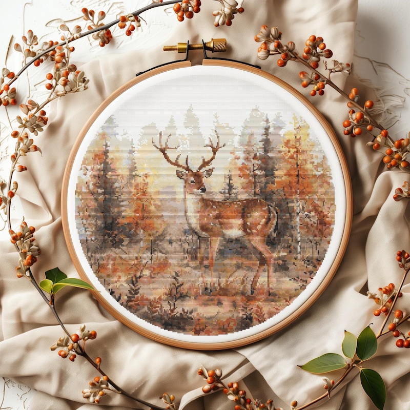 Deer Cross Stitch - Etsy