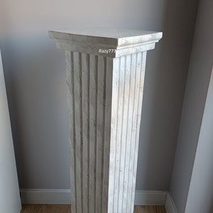 Greek Column Marble Look Roman Style Pillar Decorative Column 84cm High ...