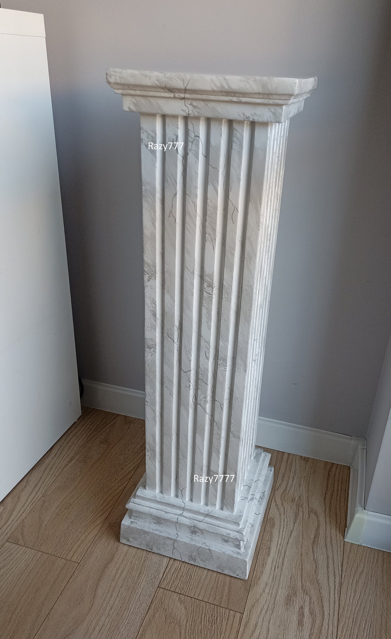Greek Column Marble Look Roman Style Pillar Decorative Column 84cm High ...