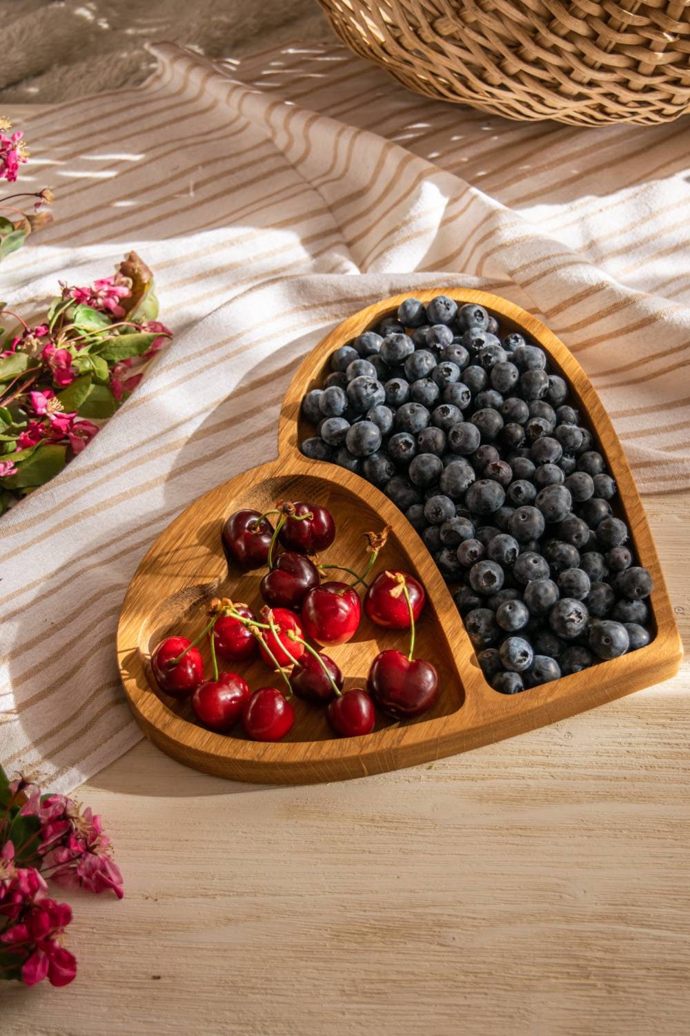 Handcrafted Oak Wood Heart Tray - Etsy