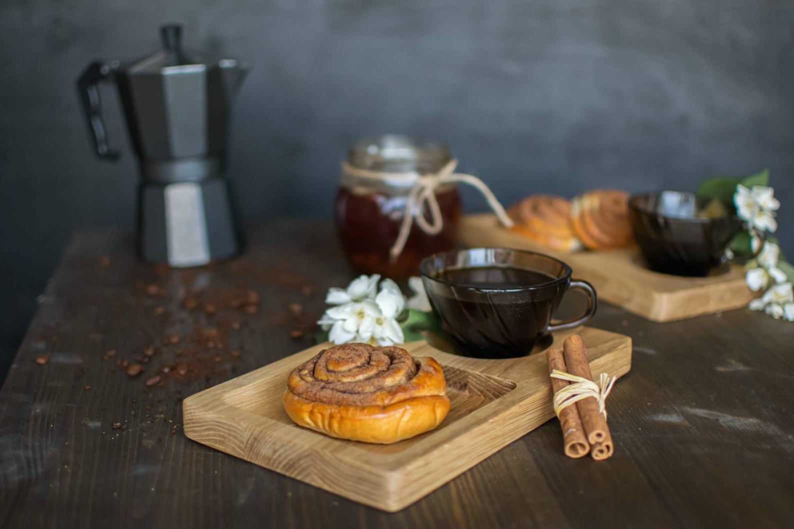 Handcrafted Oak Wood Coffee Tray Wooden Serving Tray Natural - Etsy