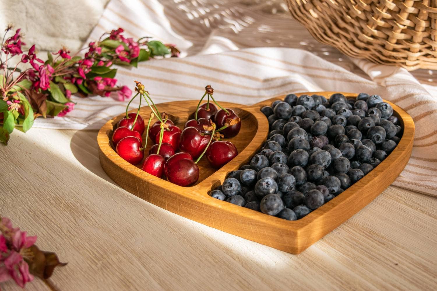 Handcrafted Oak Wood Heart Tray - Etsy