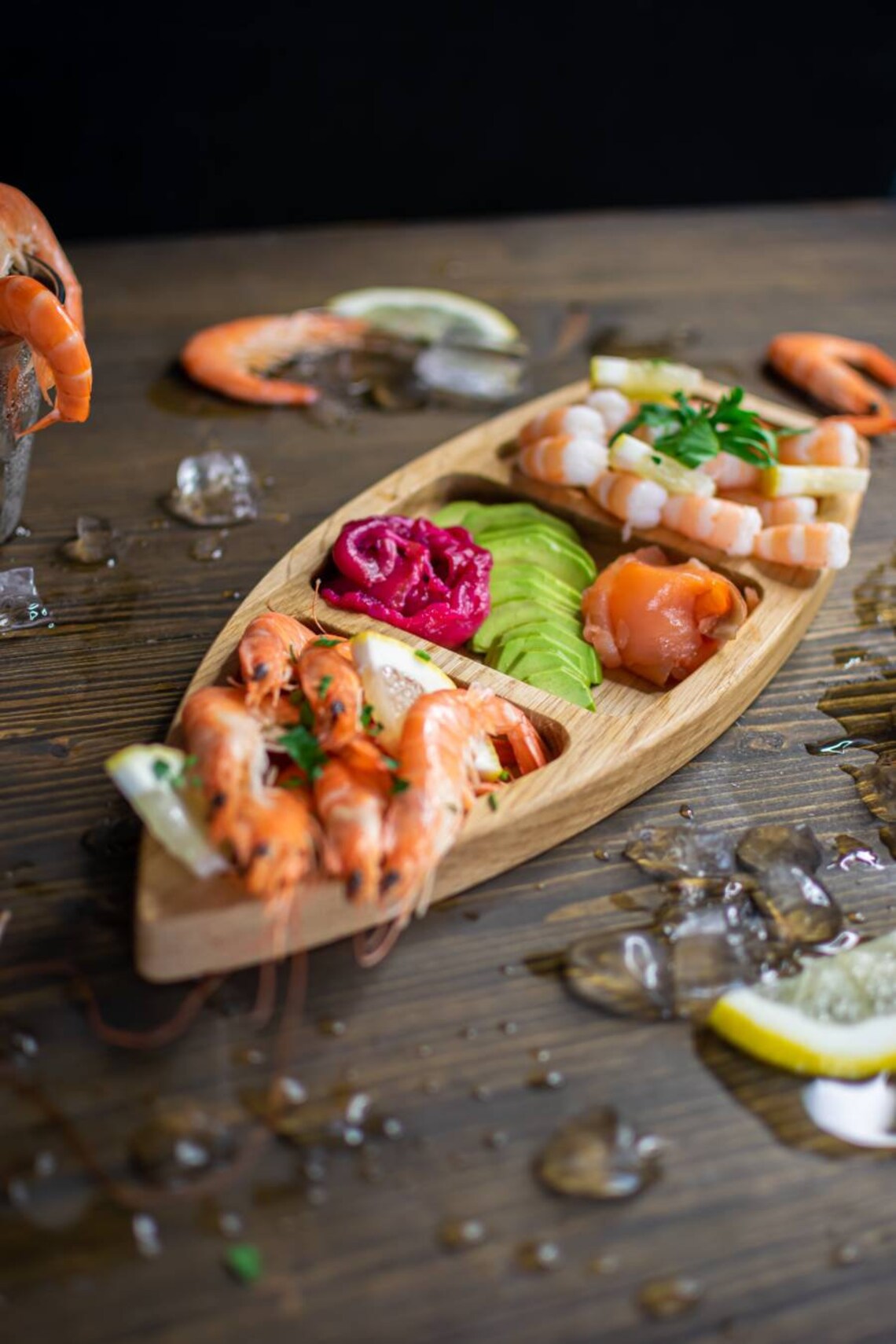 Handmade Wood Plate Boat, Sushi Wood Board, Gift for Sushi Lover ...