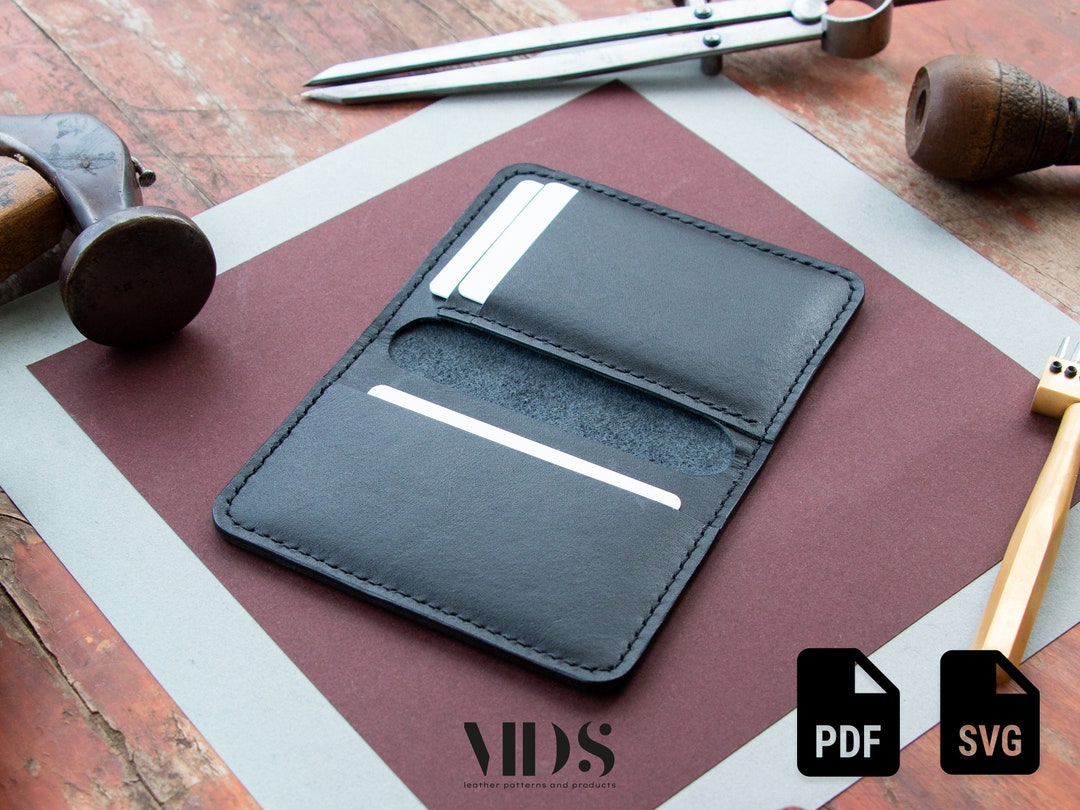 Leather Craft Pattern PDF for Card Wallet, PDF Leather Wallet, Leather ...