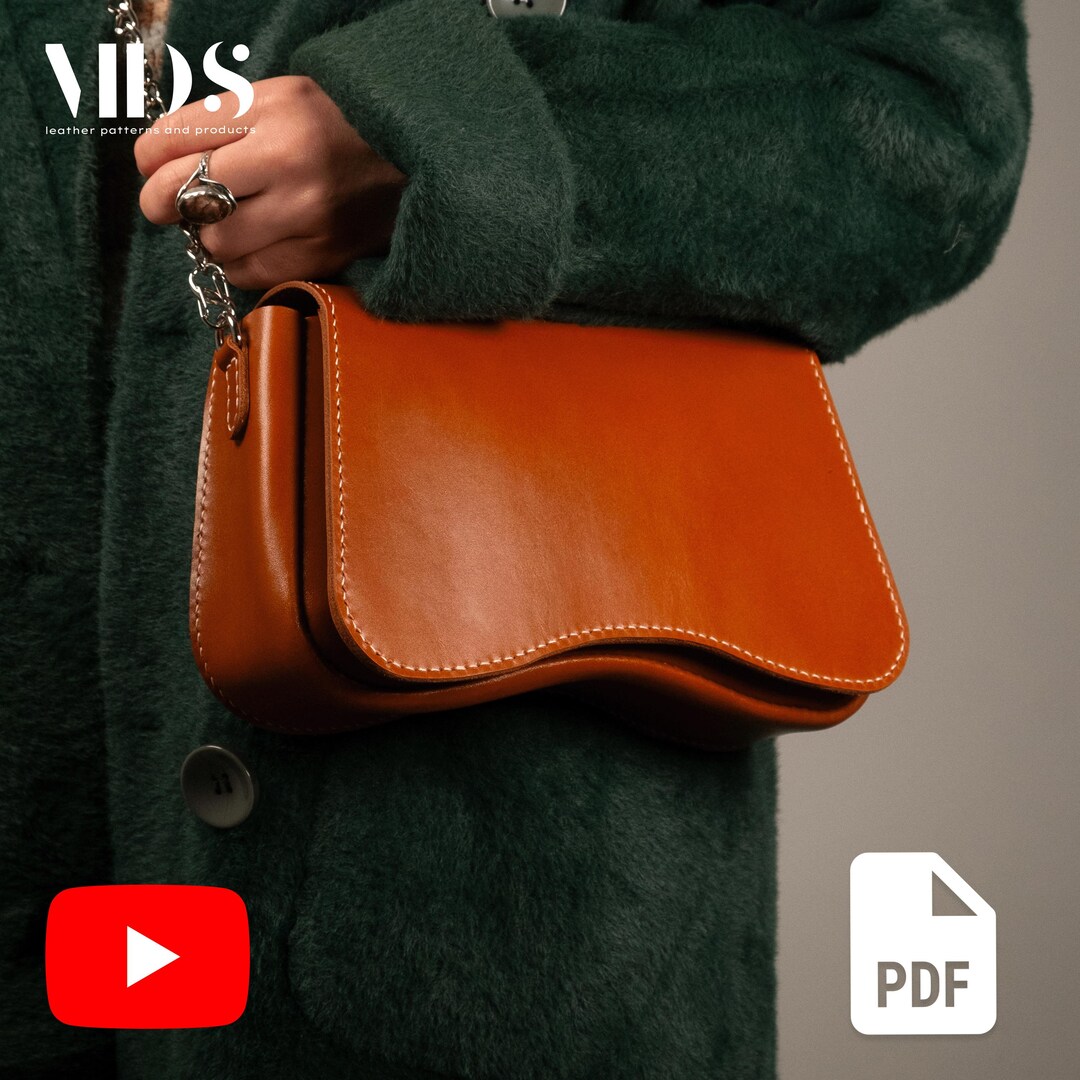Leather Shoulder Bag Template, Leather Shoulder Bag PDF Pattern ...