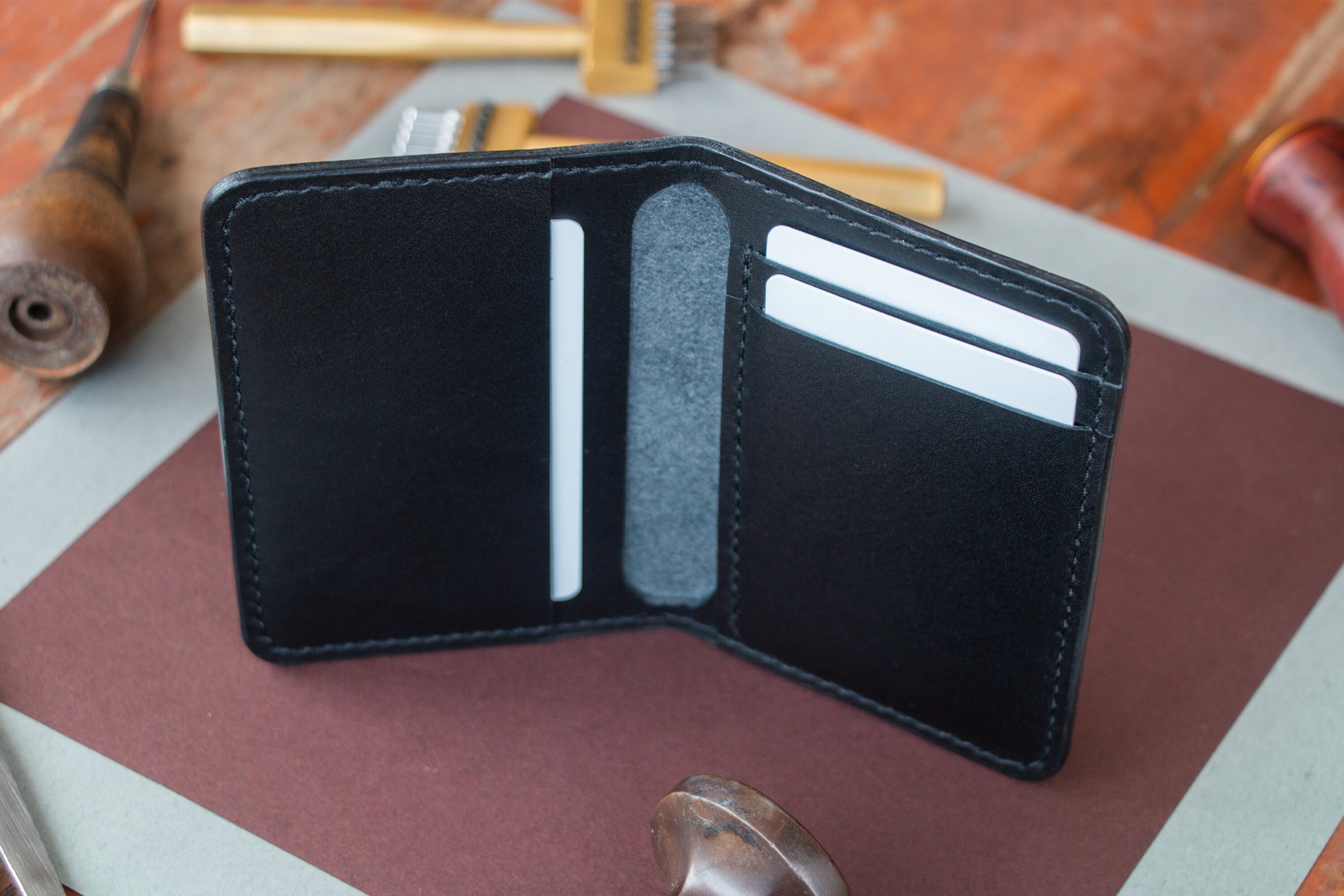 Leather Craft Pattern PDF for Card Wallet PDF Leather Wallet - Etsy