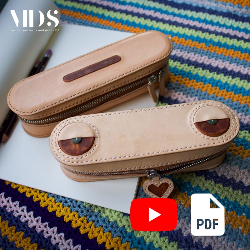 Pencil Case Pattern Leather - Etsy