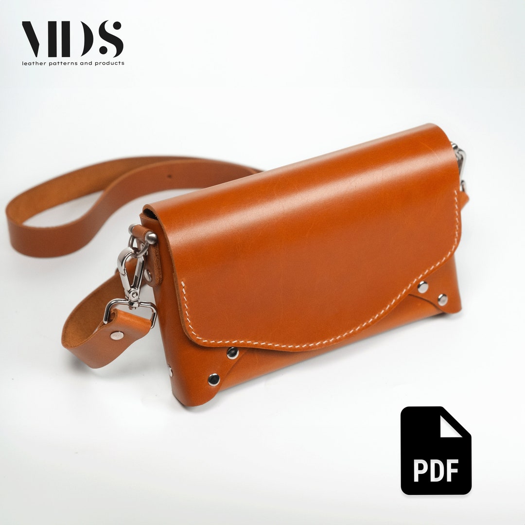Leather Origami Bag PDF Pattern, Leather Origami Shoulder Bag, Leather ...