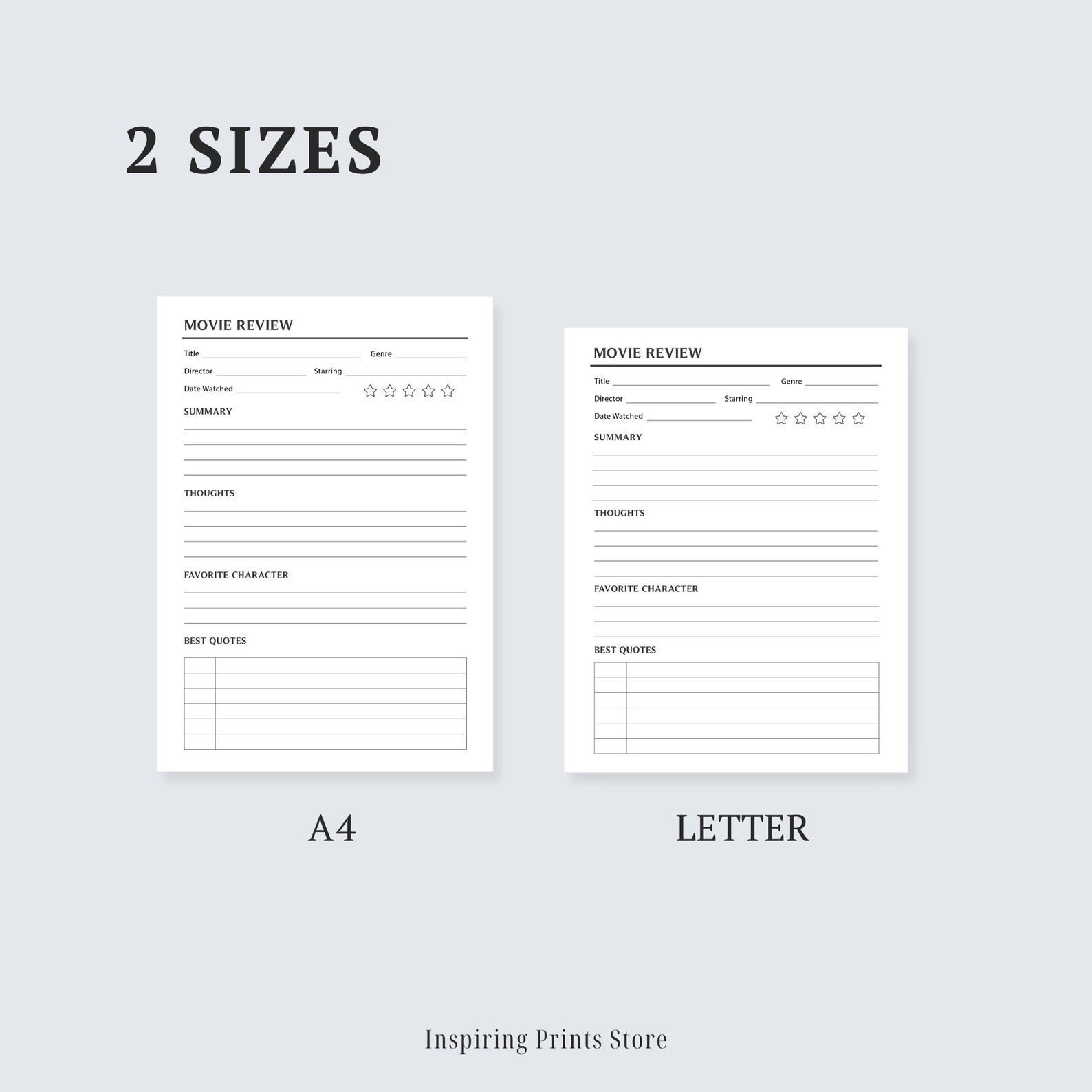 Movie Review With Vocabulary/terms Tracker Printable, Film Review ...