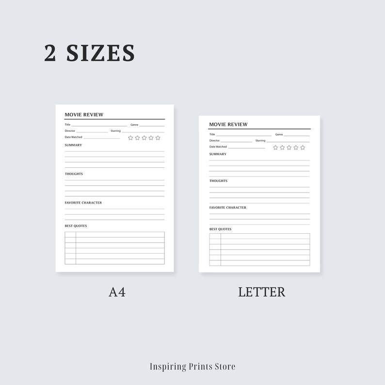 Movie Review With Vocabulary/terms Tracker Printable, Film Review ...