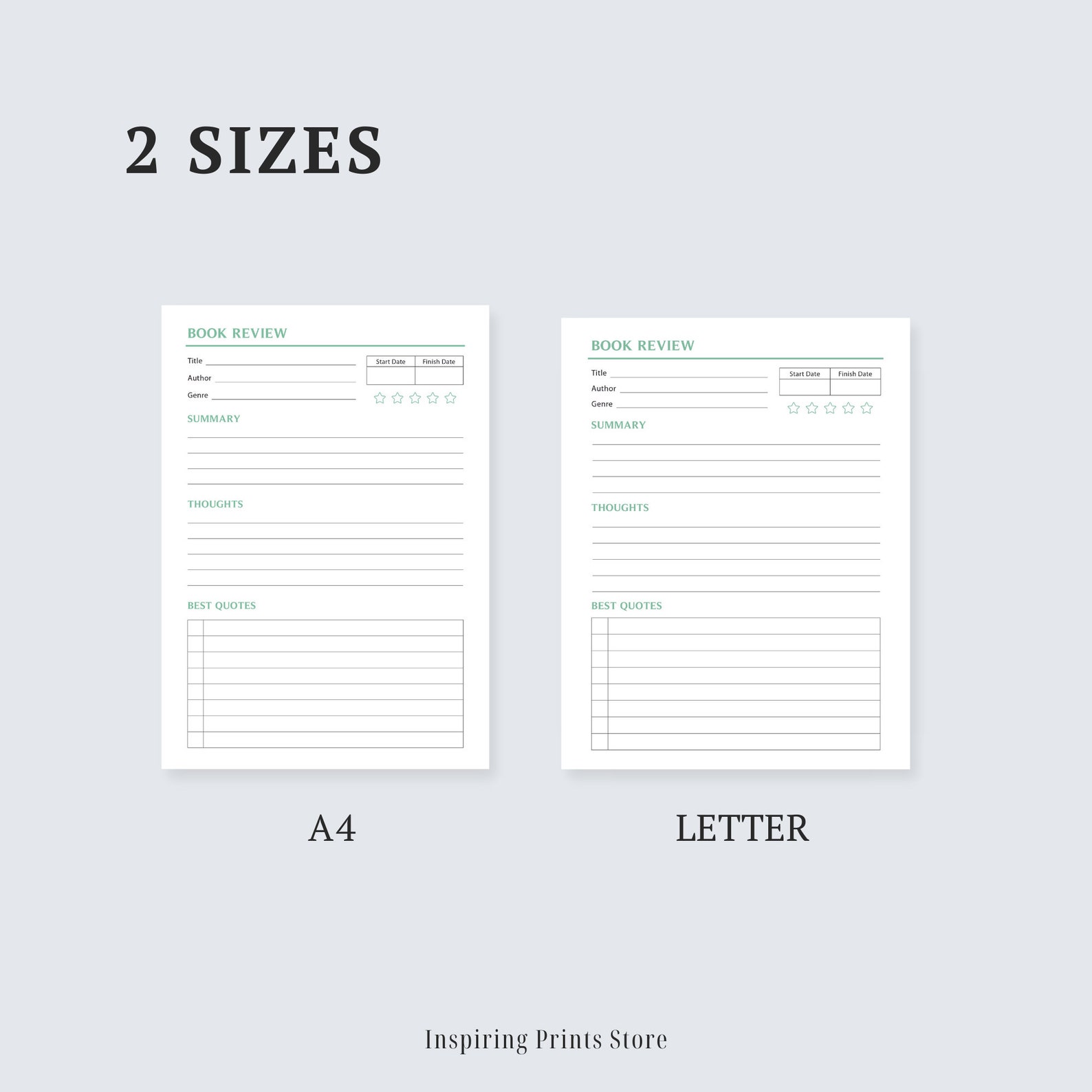 Book Review With Vocabulary/terms Tracker Printable, Book Report ...