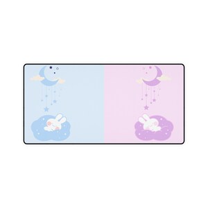 Kawaii Minimal Large Gaming Desk Mat Gift for Her Gift for Gamer Girl ...