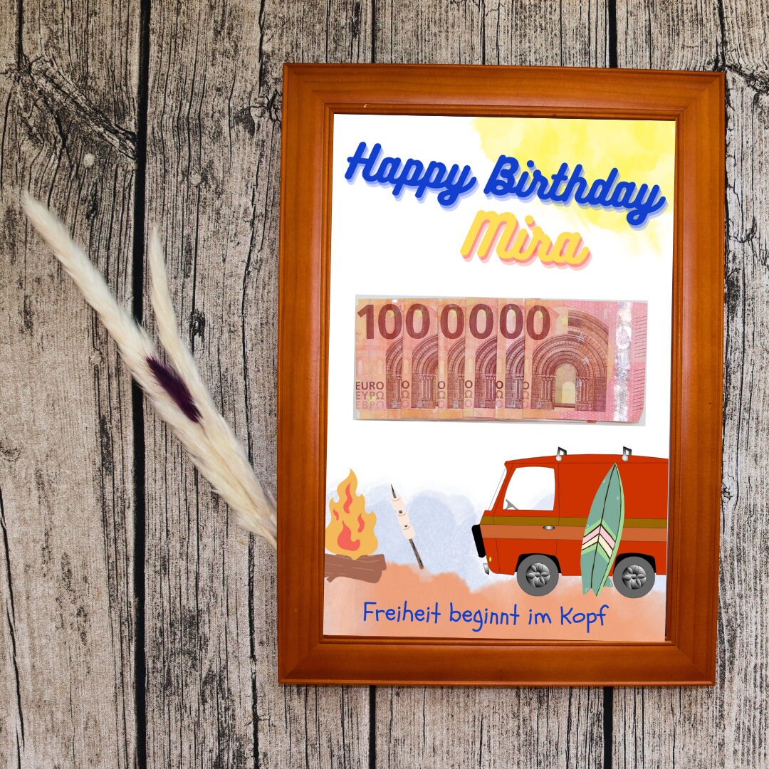 Cash Gift One Million for Campers, Travelers, Travelers Personalized ...
