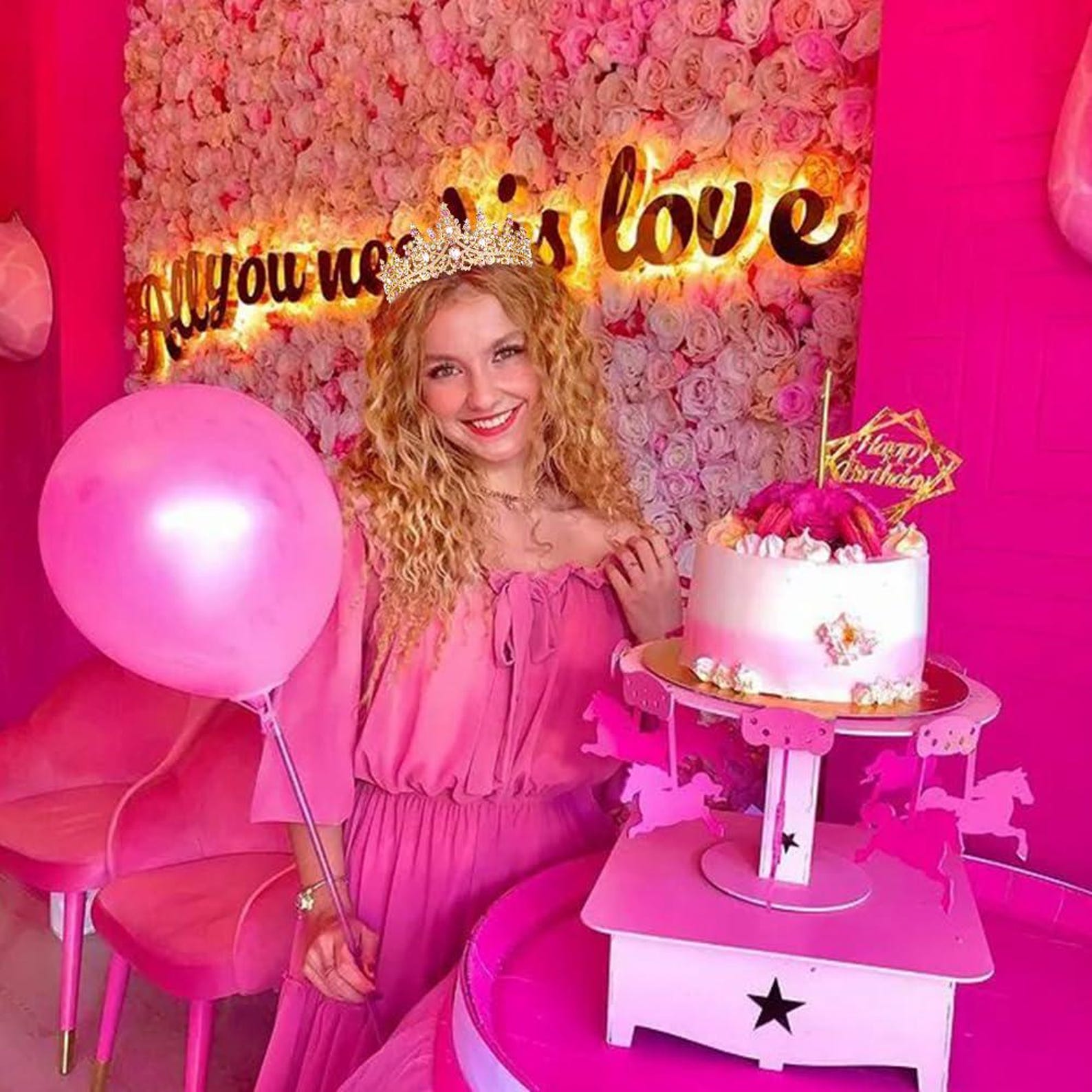 Gold Pink Crown, Wedding Tiaras and Crowns for Women, Coronas Para ...