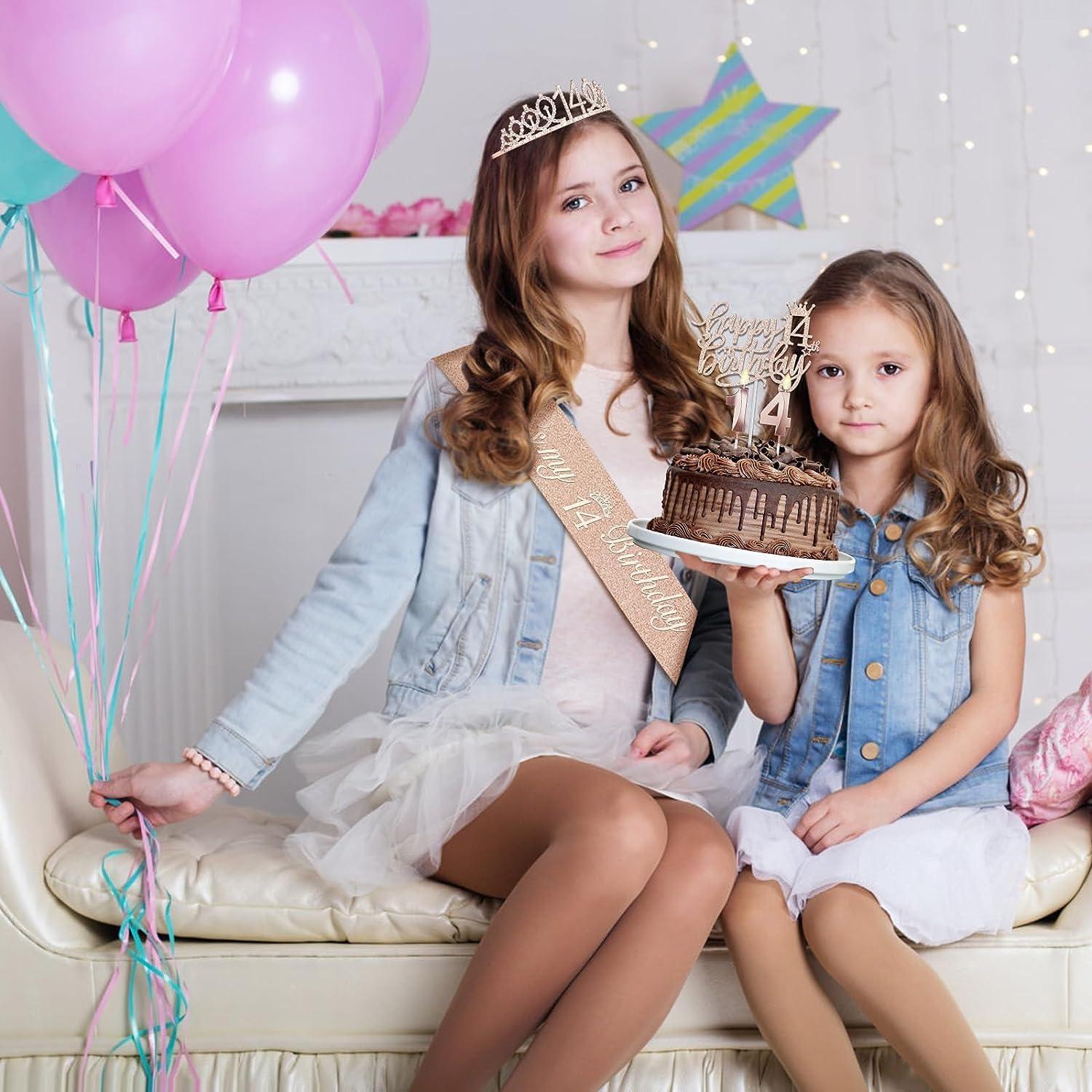 14th Birthday Decorations for Girls Including 14th Birthday Sash and ...