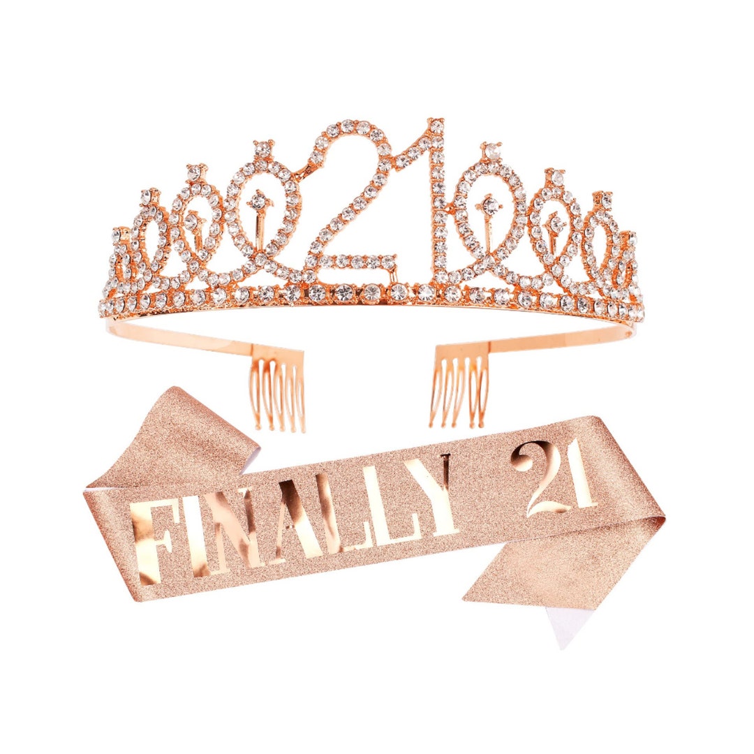 21st Birthday Tiara and Sash Celebrate Her Legal Birthday Gift for Her ...