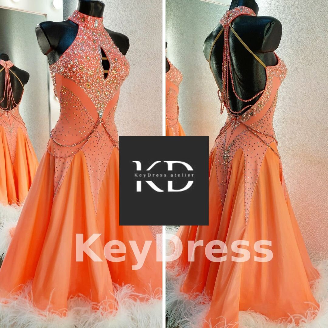 Chiffon Dance Dress.ballroom Dress.taylored Dancewear.ballroom Dresses ...