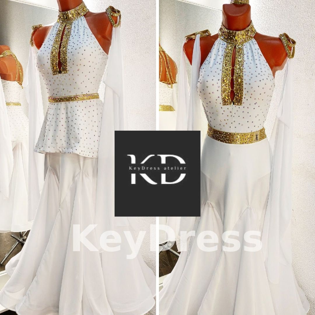 Chiffon Dance Dress.ballroom Dress.taylored Dancewear.ballroom Dresses ...