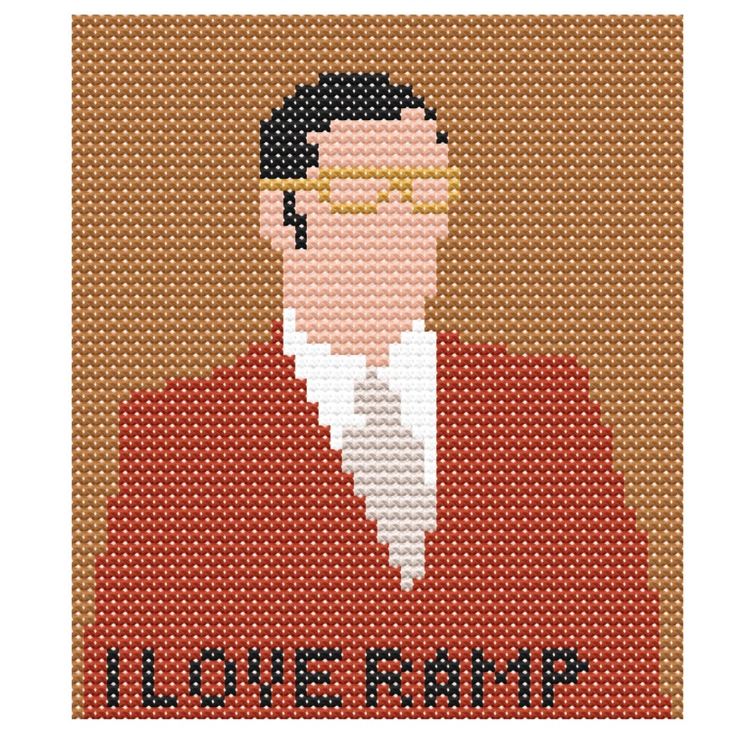 I Love Ramp Cross Stitch Pattern: Anchorman Pop Art (PDF Digital ...