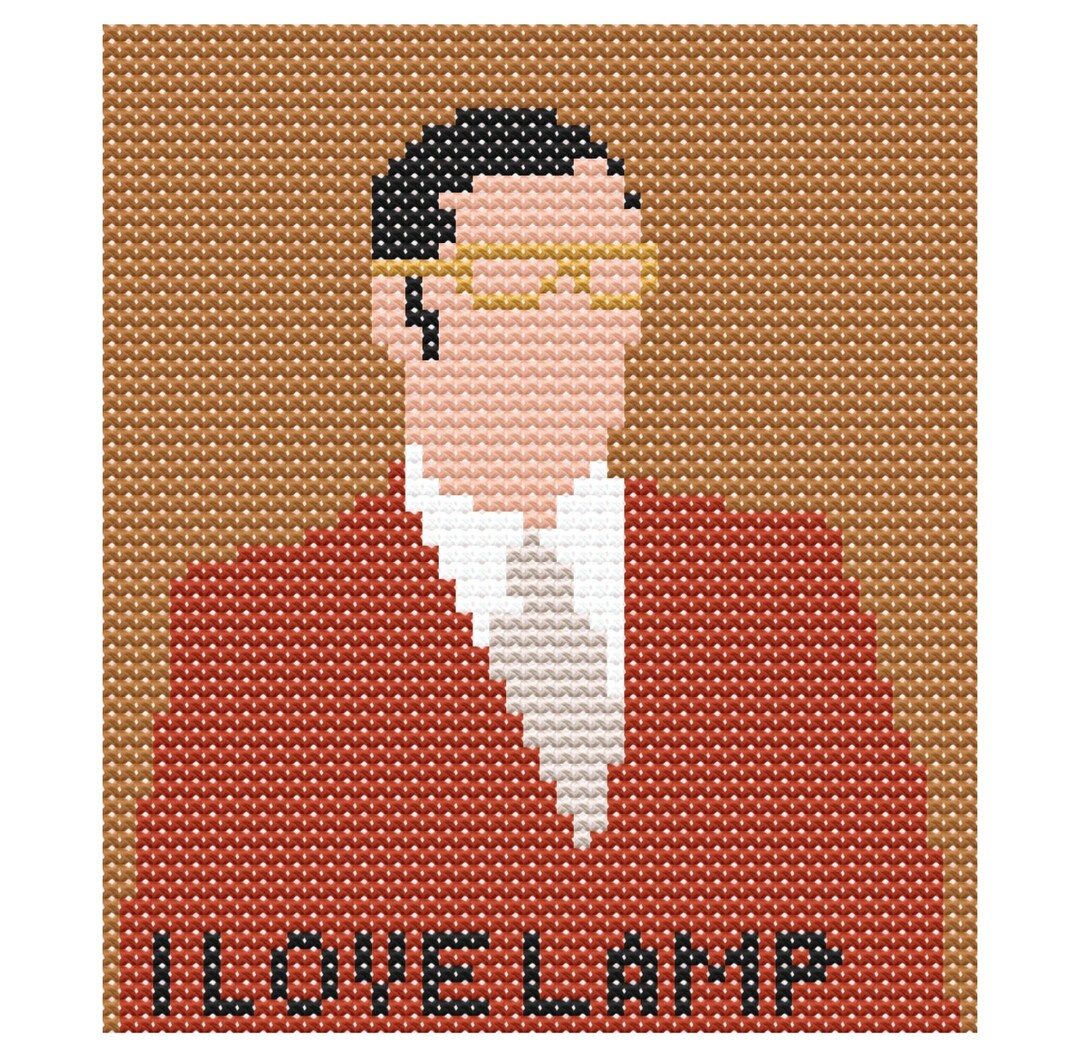 I Love Lamp Cross Stitch Pattern: Anchorman Pop Art (PDF Digital ...