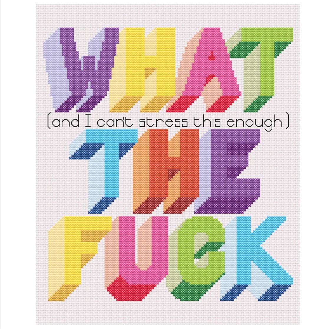 WTF Subversive Cross Stitch Pattern: Craftivism Alphabet (PDF Digital ...