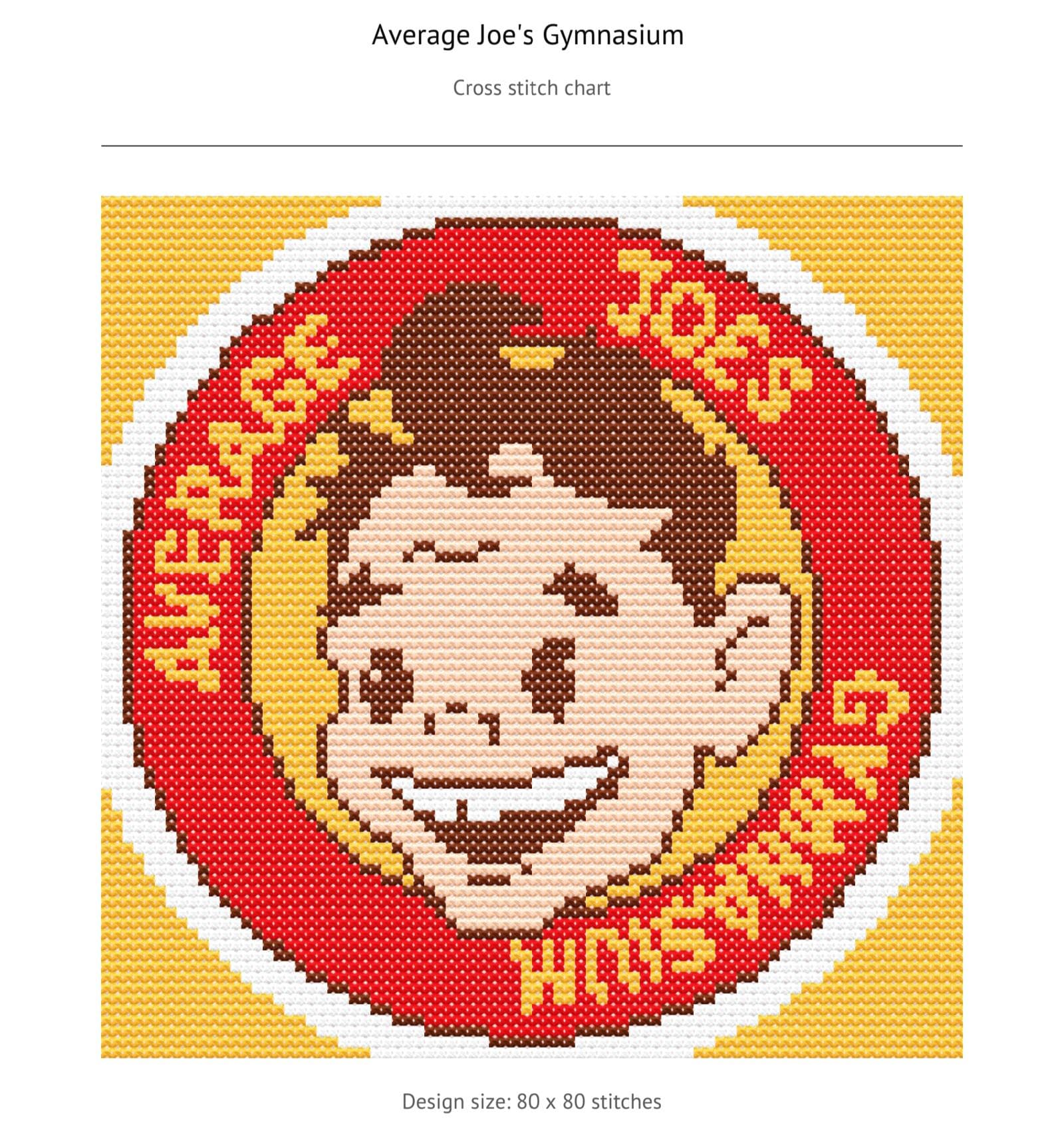 Average Joe's Gymnasium Cross Stitch Pattern: Dodgeball Movie (PDF ...