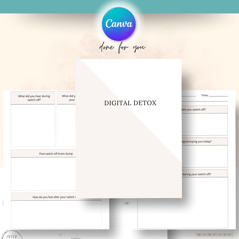 Switch off Journal Canva Template | 45-day Mindfulness and Digital ...