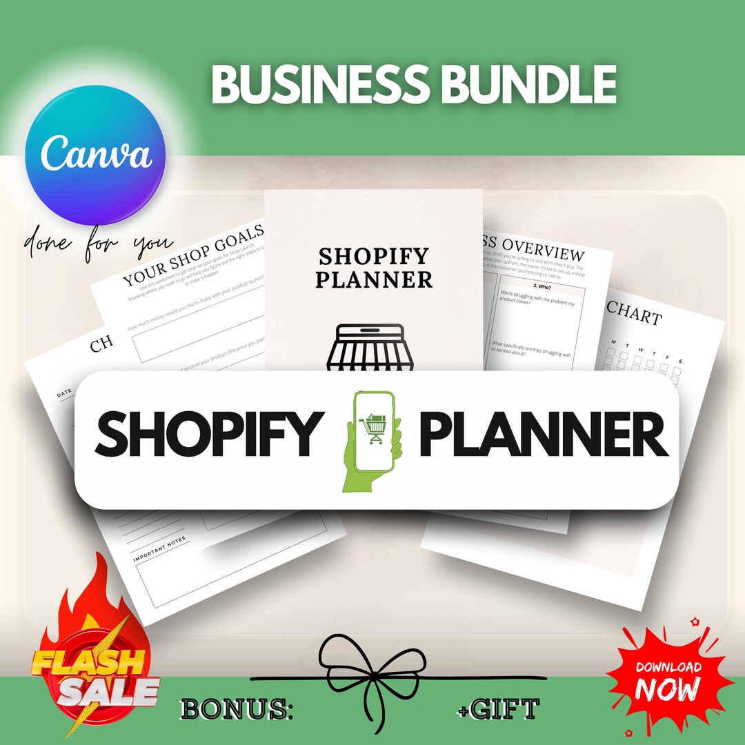 Shopify Planner Canva Template,editable Store Launch Checklist,order ...