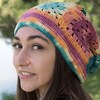 White Knitted Crochet Skull Cap Hat-summer Boho Skull Caps-women Boho ...