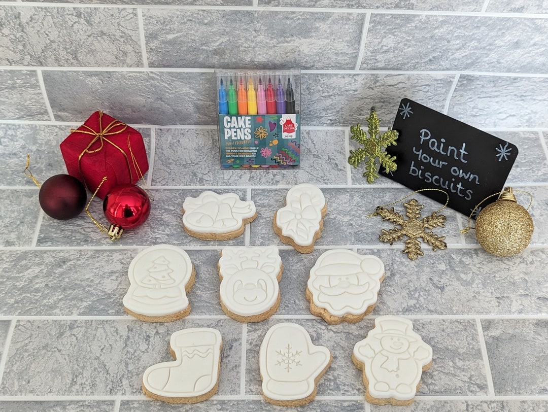 PYO paint Your Own Christmas Biscuits - Etsy