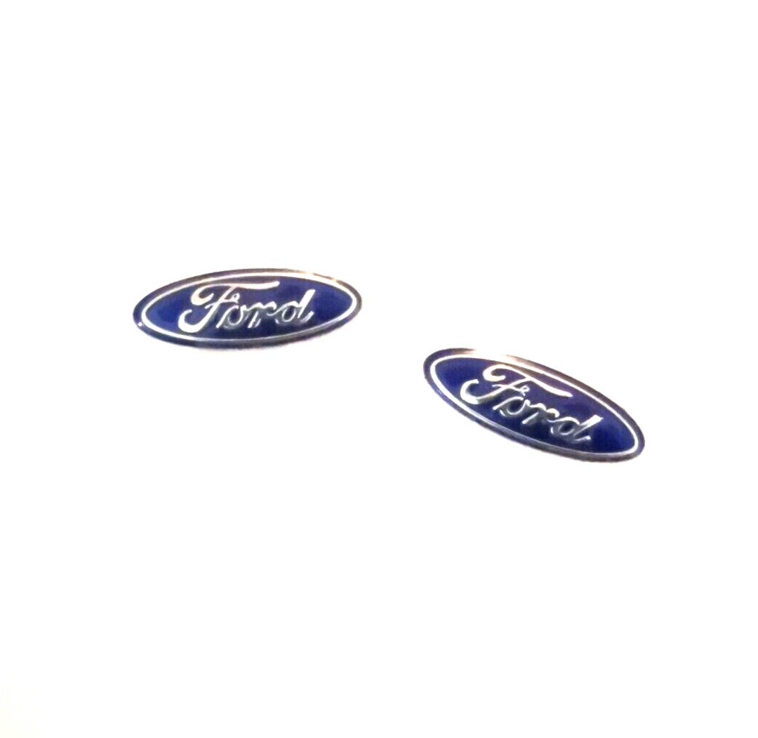 2x Ford Logo Stickers Badges Metal 3D Emblems 21mm X 7mm for Car Remote ...