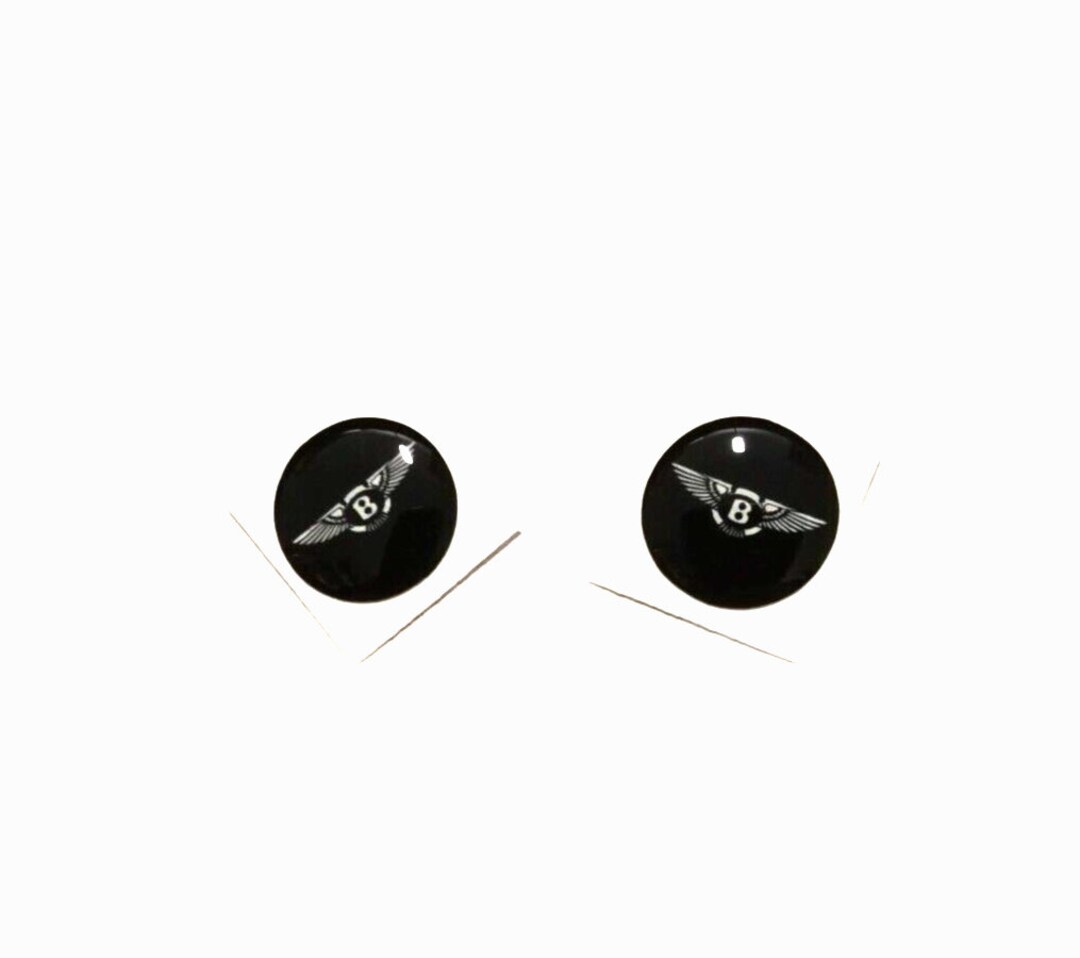 2x Crystal Bentley Logo Stickers Badges Emblems for Car Remote Key Fob ...
