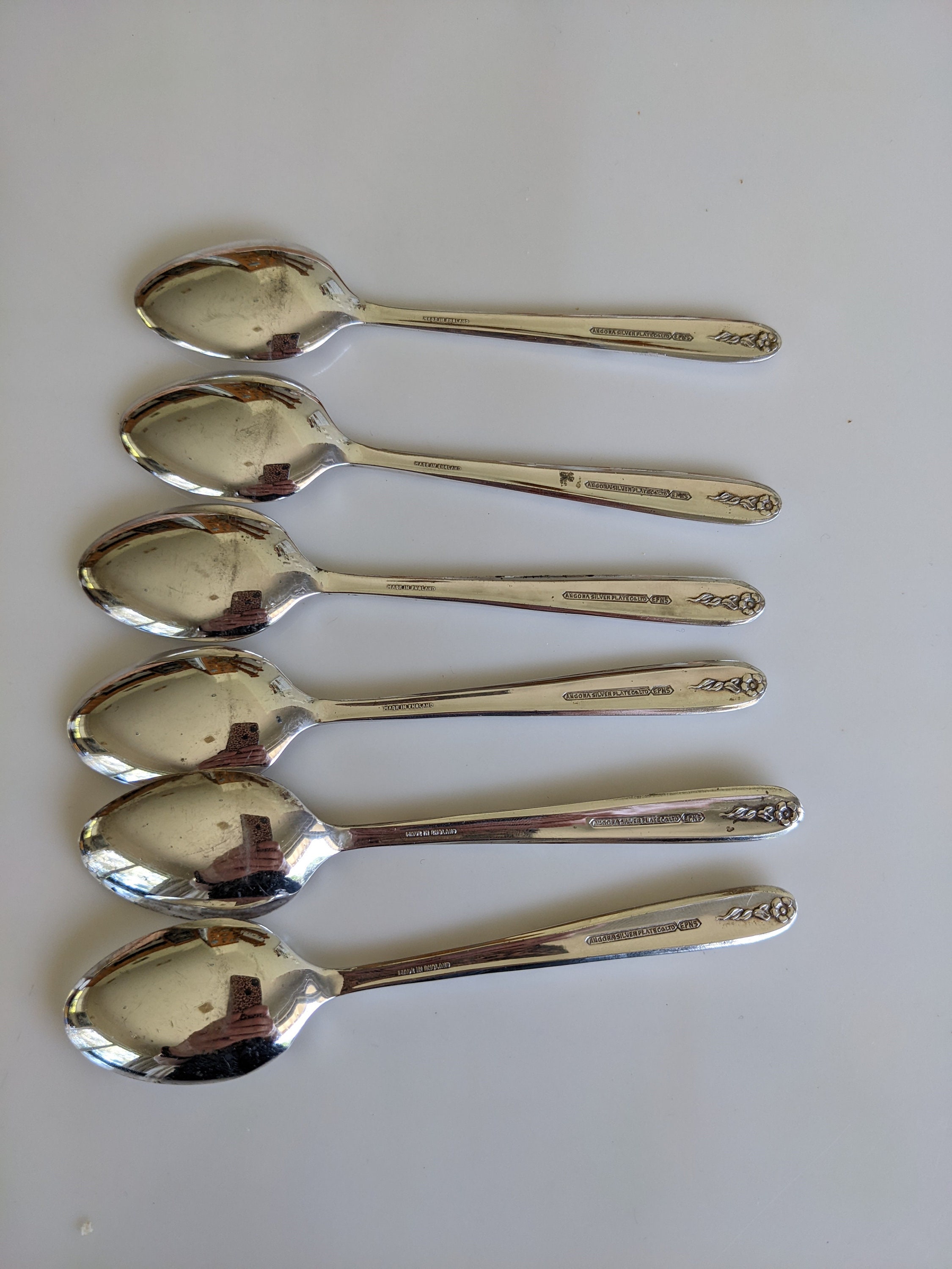 Vintage Angora Silverplate Co Ltd Set of 6 Teasooons - Etsy