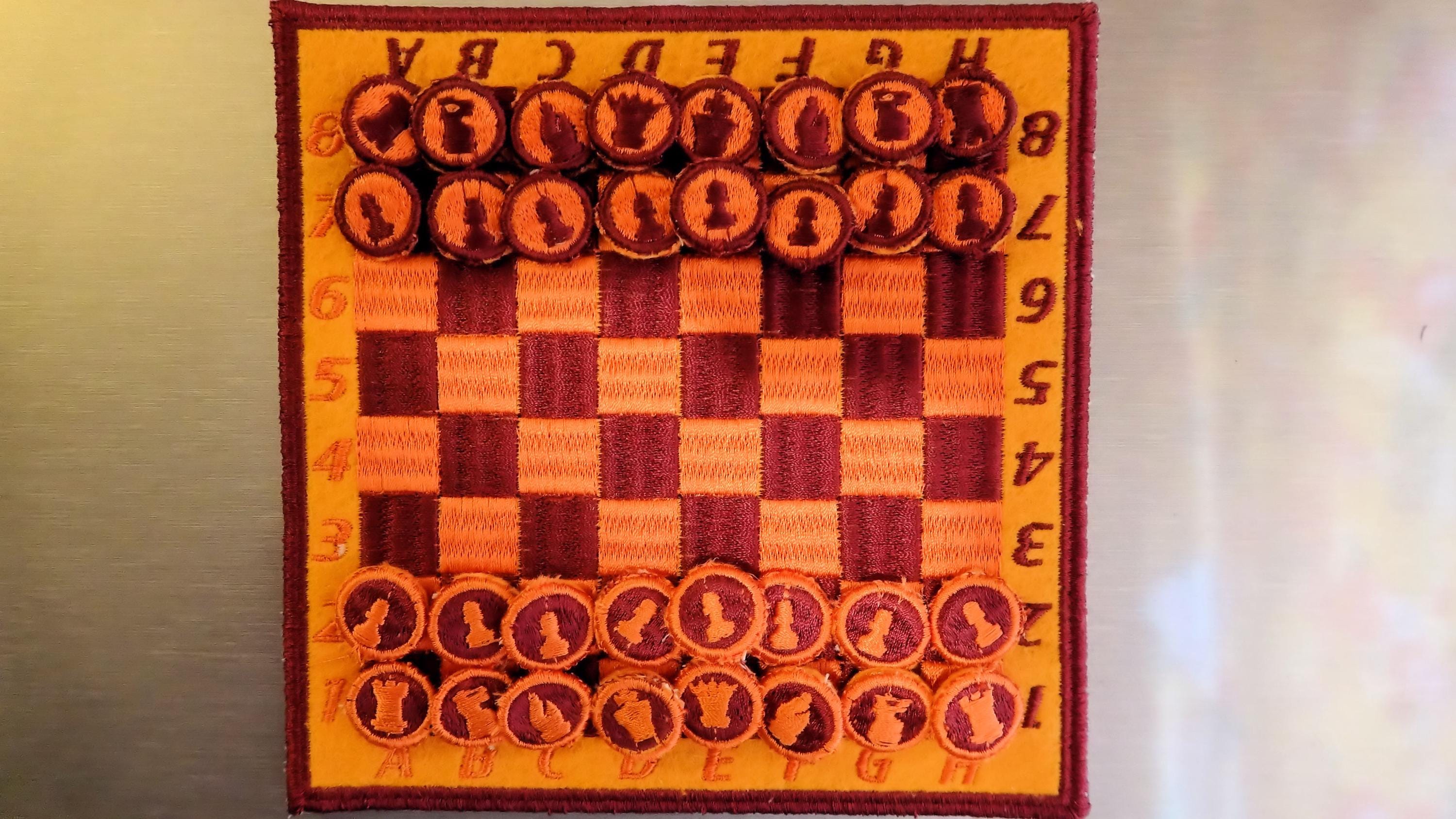 Worlds First Embroidered Playable Chess Refrigerator Magnet Set. - Etsy